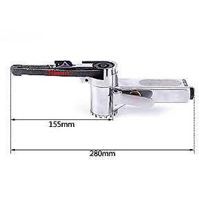 Air Belt Sander Grinder 3/8'' x 13'' with 6Pcs Belts (#60,#80,#120) For Polishing Plastic, Aluminium, Iron, Steel and Metal