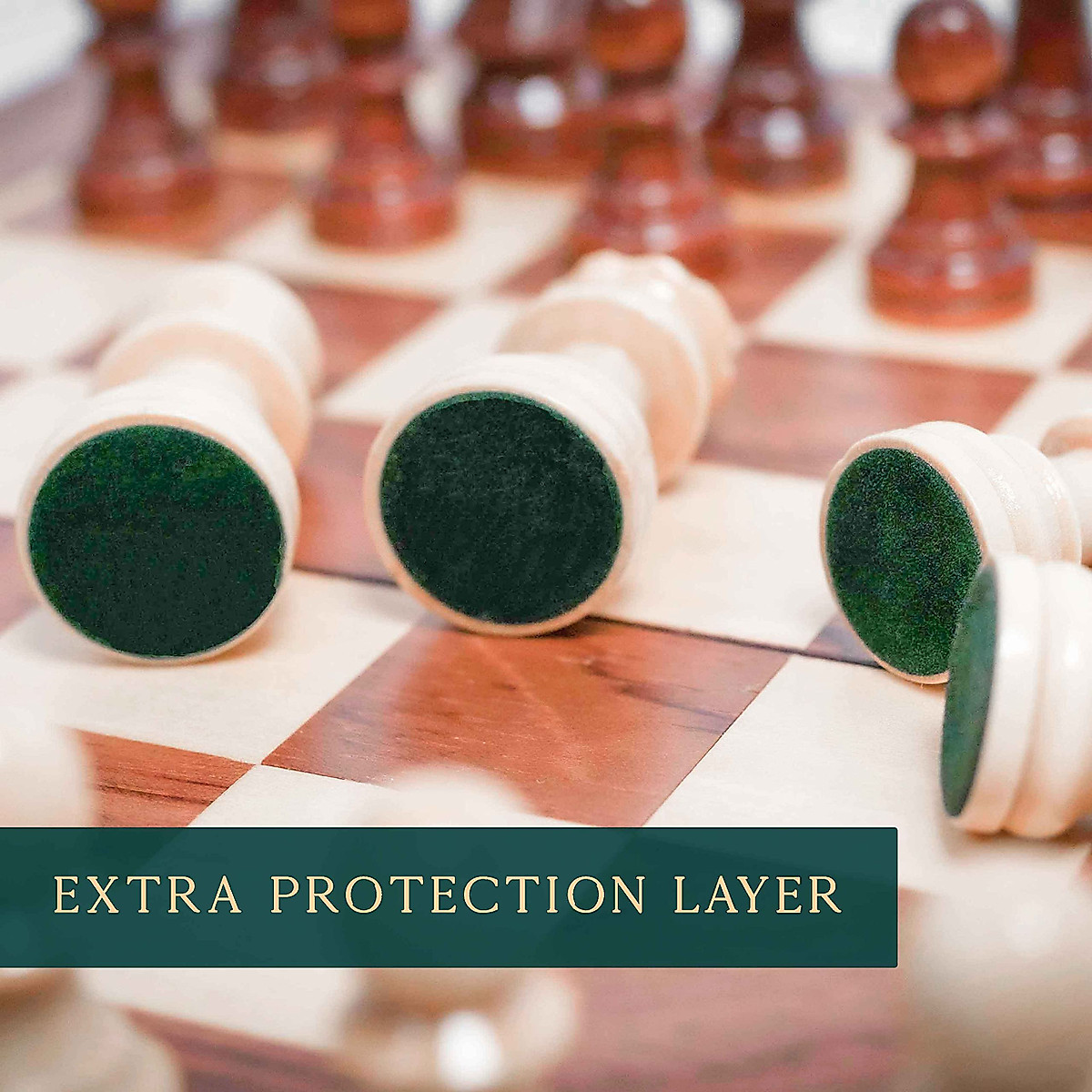 Nekko Premium Wooden Chess Sets for Adults & Kids, Handcrafted Polished Wooden Chess Pieces, 12 Inch Foldable Chess Board, Easy Carry Wooden Chess Set