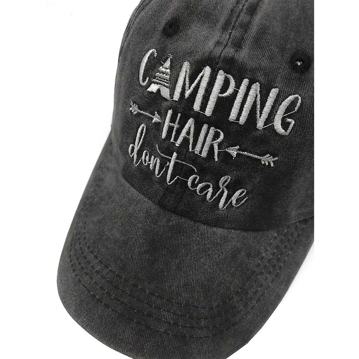 HHNLB Unisex Camping Hair Don t Care 1 Vintage Jeans Baseball Cap Classic Cotton Dad Hat Adjustable Plain Cap