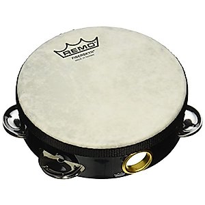 Remo Fiberskyn Tambourine - Quadura Black, 6"