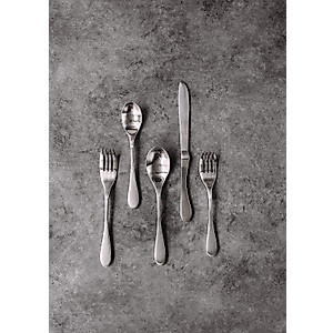 Knork Matte 20-Piece Flatware Set, Silver