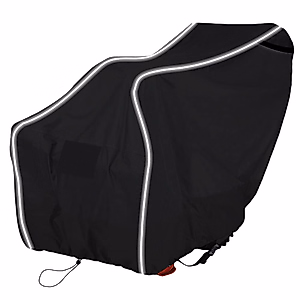 Zenicham Heavy-Duty 600D Fade and Crack Resistant Snow Blower Covers, Waterproof, Snow Proof,UV-Proof Snowblower Cover Universal Fit，Snow Thrower Cover with Reflective Strips (50" L x 33" W x 40" H)