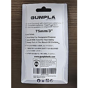 Gunpla 3" Wire Cup Brush with 1/4" Hex Shank Hardened Brass Steel Crimp Wheel Heavy Duty Wires Brushes for Metal, Removal of Rust Corrosion Paint