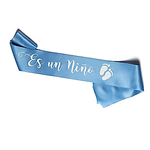 OLILLY Sash for Baby Shower ES un Niño - Banda para Baby Shower (Azul)