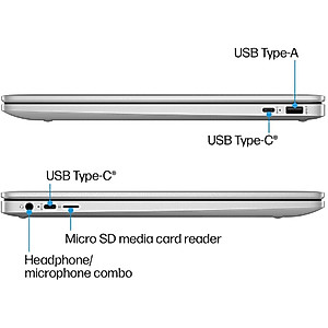 HP 2023 Chromebook Laptops for Student & Business, 15.6'' HD Computer, Intel Pcocessor N200(up to 3.7 GHz), DDR5 8GB RAM, 192GB(64GB SSD+128GB Card), USB-C, Wi-Fi, Lightweight, Chrome OS, ROKC Bundle