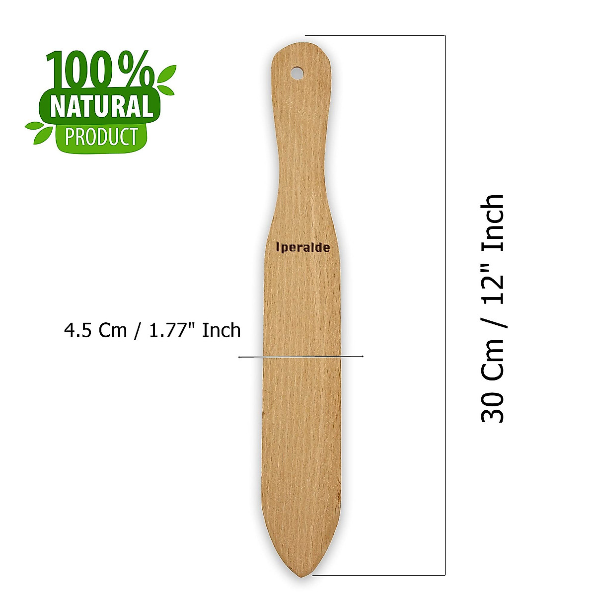 Crepe Spreader Sticks & Spatula Turner - Set of 4 [12 Inch Spatula | 3.5", 5", 7" Inch Spreader] Pancake Maker Kit - Kitchen Creipe Tools - Suitable for All Crepe Pan Sizes T Shape Construction