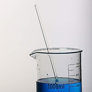 ULAB Scientific Glass Stirring Rods, Length 300mm, Dia.5mm, Glass Material, Pack of 6, UMP1002