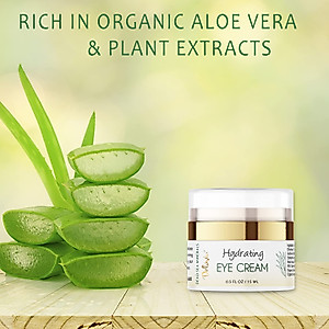 Deluvia Eye Cream Moisturizer, Under Eye and Around Eye Hydrating Eye Cream, Organic Aloe Vera, Vitamin E, Rosehip Seed Oil for Dry Skin and Wrinkles.(.5 Oz)