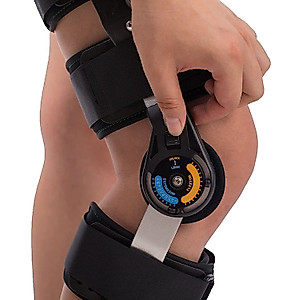 XBJYDMBDD ROM Knee Brace Hinged Knee Brace Patella Injury Fixator Bracket Medical Orthopedic Protector Adjustable Leg Stabilizer Knee Orthosis Splint Adjustable Knee Immobilizer