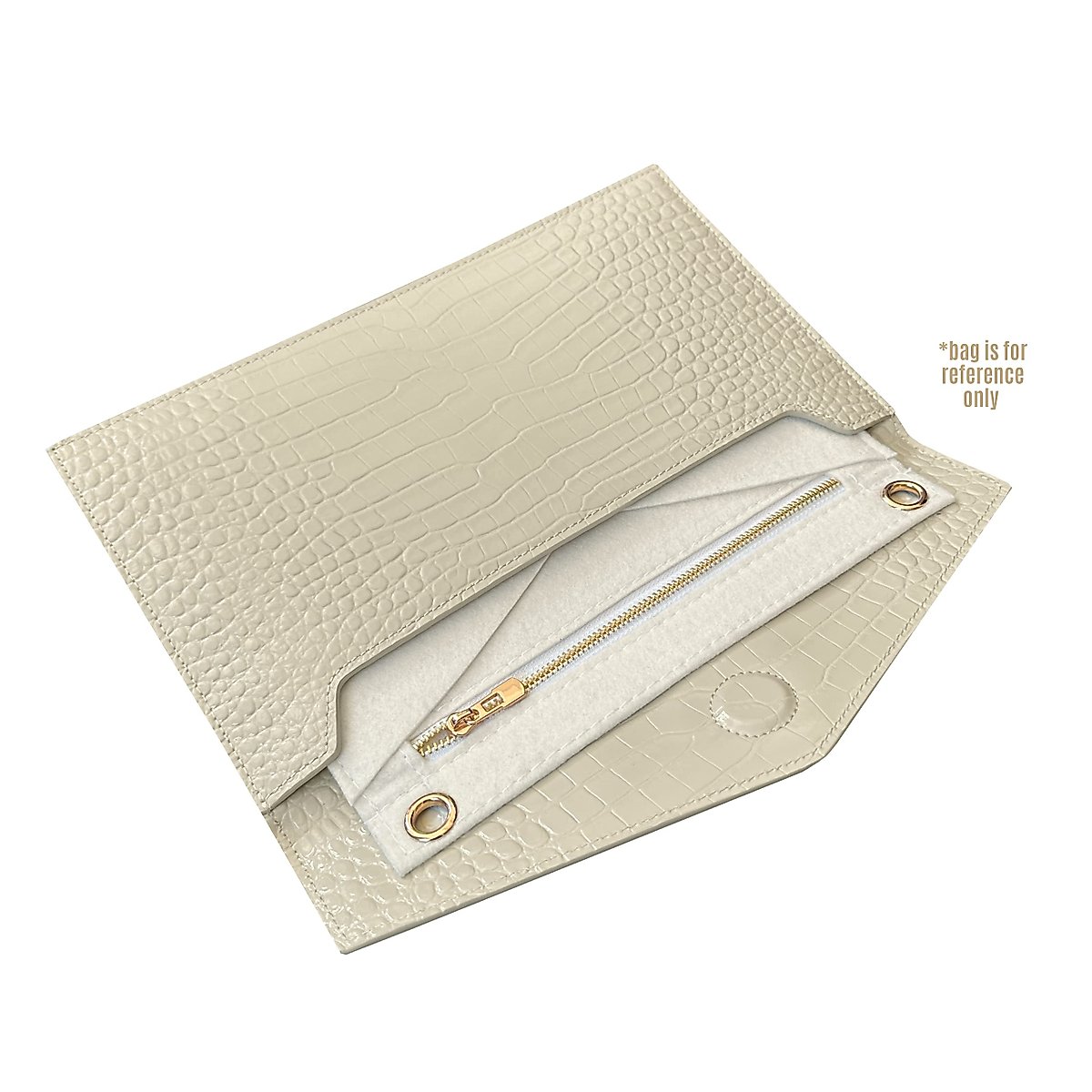 Uptown Clutch Conversion Kit with Gold Chain Wristlet Insert Wallet on Chain WOC Uptown Pouch Insert (Black)
