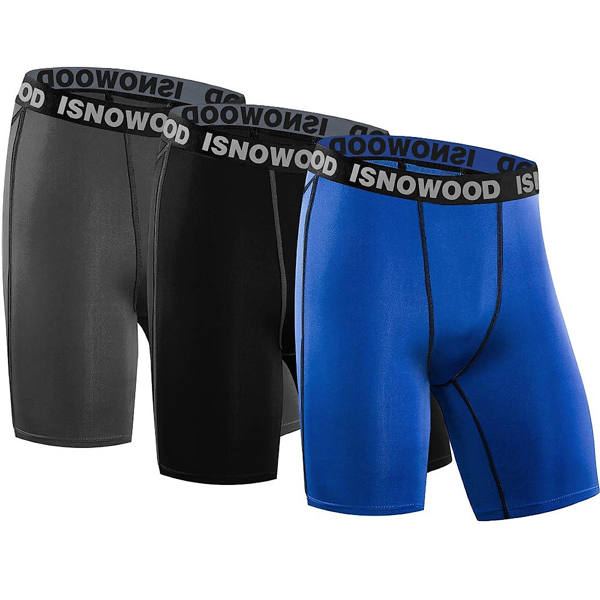isnowood Compression Shorts for Men Spandex Running Workout Athletic Underwear