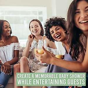 25 Floral Word Scramble For Baby Shower, 25 True Or False Game, 25 Baby Animal Matching, 25 Nursery Rhyme Game - 4 Double Sided Cards Baby Shower Ideas, Baby Shower Party Supplies