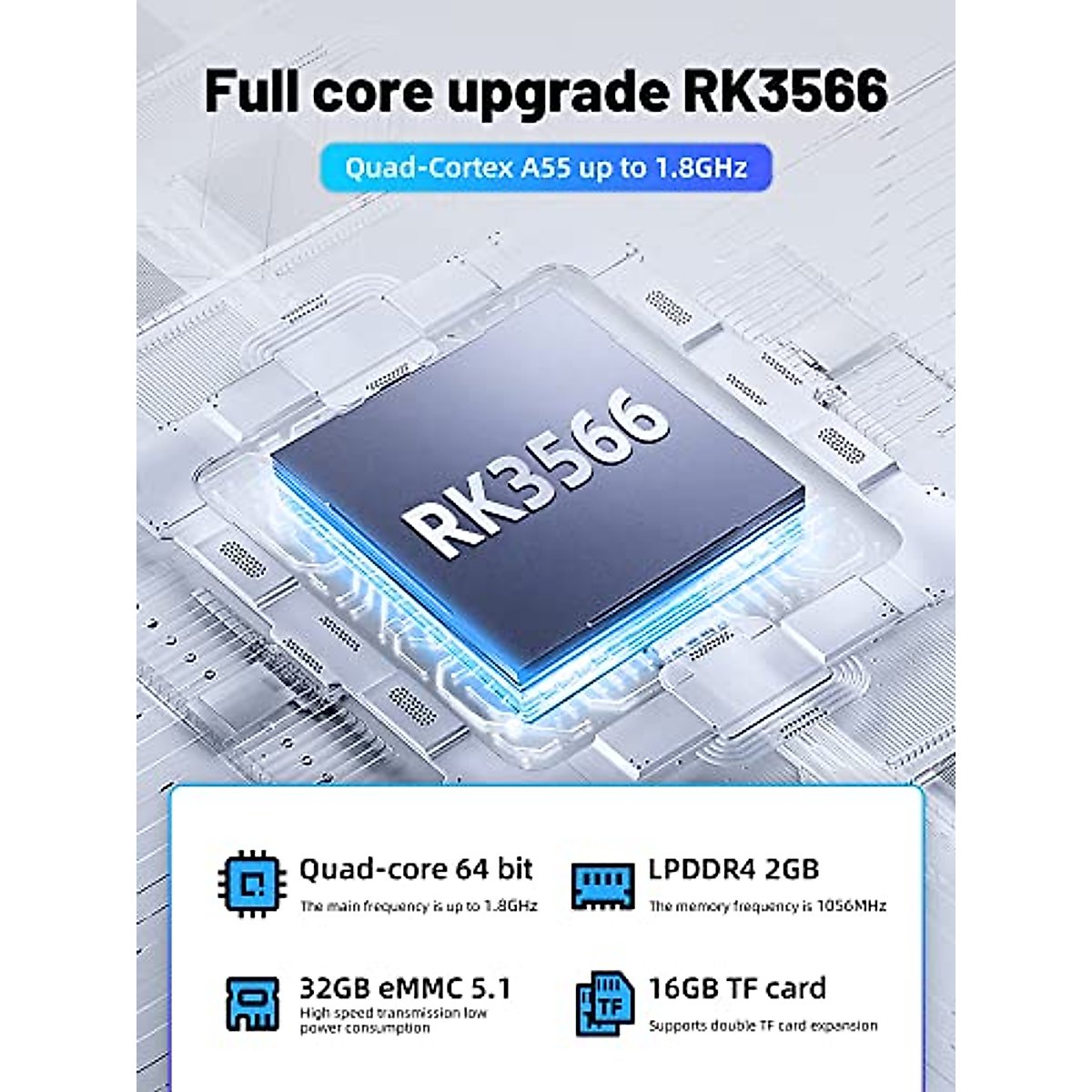 RG353VS Retro Video Handheld Game Console Linux System, 3.5 Inches IPS Screen 64G TF Card Preload 4450 Classic Games RK3566 64bit Gaming Console Compatible with Bluetooth 4.2 and WiFi