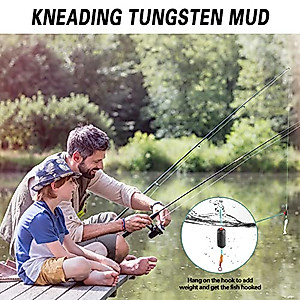 HONGLI 3.5 Ounce Cylindrical Tungsten Weights & Tungsten Putty kit for Pinewood Derby Cars and Fishing Weight, Incremental Cylinders with Case to Make The Fastest Pine Derby Car