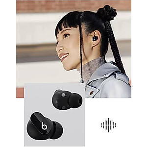 Real Wireless Bluetooth Headset Active Noise Reduction in Ear Sports Headset (Black)