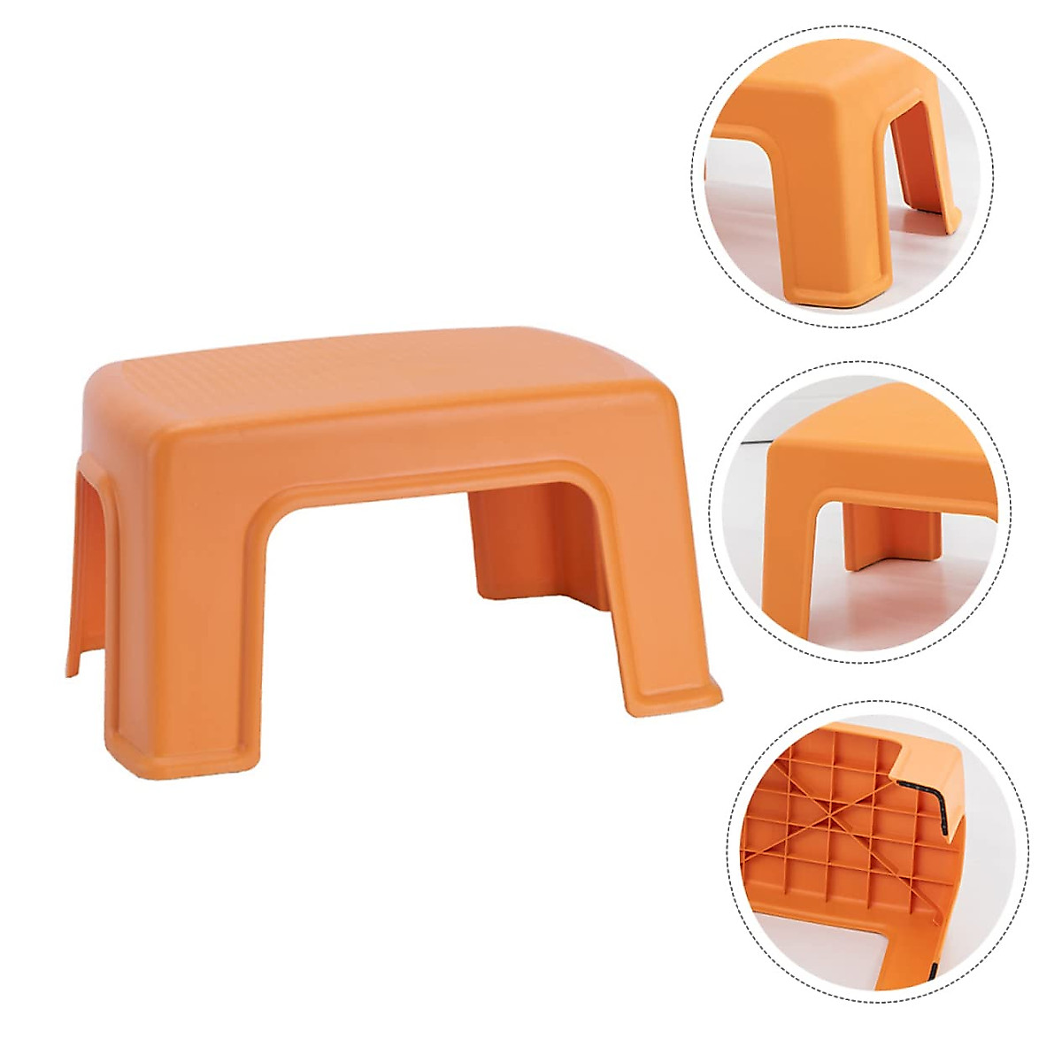1pc Plastic Stool Stepping Stool for Adults Kids Step Stool Baby Step Stool Orange Simple Stool Bathroom Stool Stool Household Bathroom Stool Kids Stools
