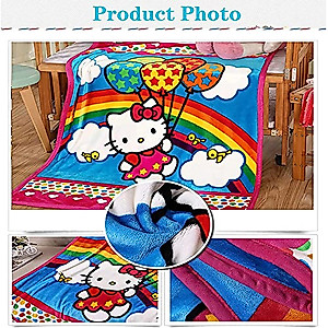 WINGSIGHT Dinosaur Throw Blanket Cartoon Painting Adults & Baby Cozy Plush Fleece Coral Velvet Fuzzy Blanket for Bedroom Bed Couch Chair Living Room Air Conditioning Cool Blankets 39"X55" (Blue)