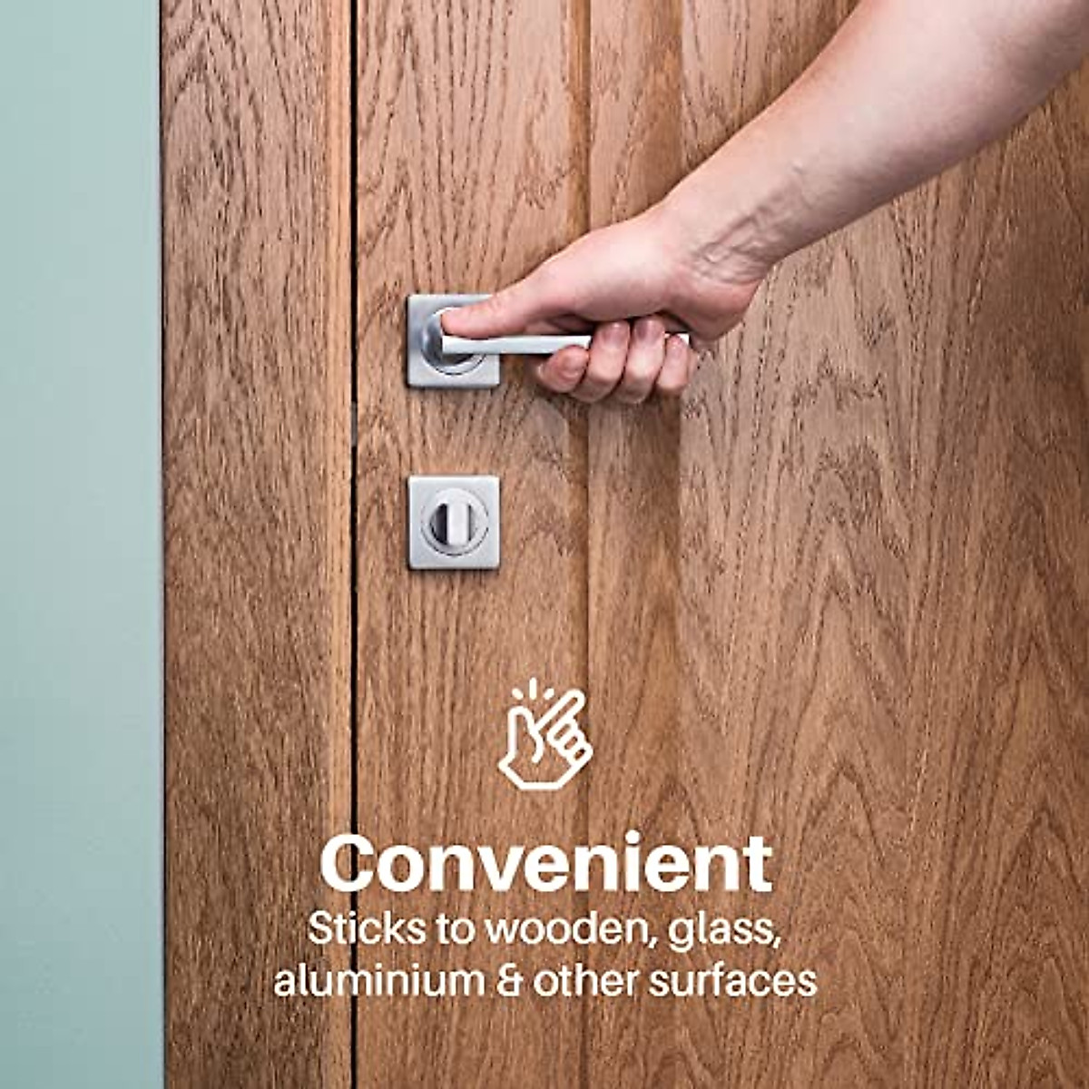 Inaya Child Proof Door Lever Lock - Door Handle Lock - 3M Adhesive - Minimalist Design - No Drilling Child Safety Door Handle Locks (2 Pack)