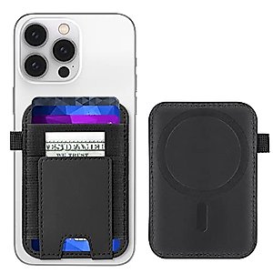 ExtreLife Magnetic Wallet, Magsafe Wallet for Apple iPhone 15/14/13/12 Series, Leather Wallet for Magsafe, Magnetic Phone Wallet for iPhone 15/14/13/12 Series, Hold 7 Cards, Black