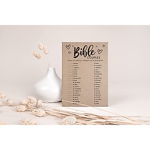 Your Main Event Prints Bridal Shower Games, Fun Activities, Kraft Minimalist Style (Bible Couples Game)