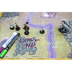 Interchangeable Clear Battle Tiles Great for D&D and RPG Games Combo Pack ~ 4-Small, 4-Big