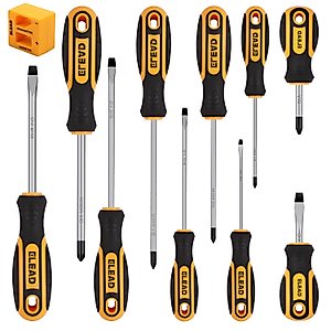 11PCS Screwdriver Set 5 Phillips and 5 Slotted Tips magnetic screwdriver set screw driver work on small screws as well as large. Magnetizer Demagnetizer for Screwdriver Tips Bits and Small Tools
