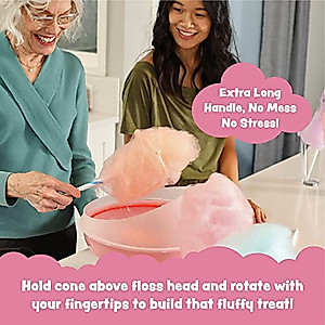 Cotton Candy Express CC1000-S Cotton Candy Machine with 5 Sugar Pack - Cherry, Grape, Blue Raspberry, Orange, Pink Vanilla