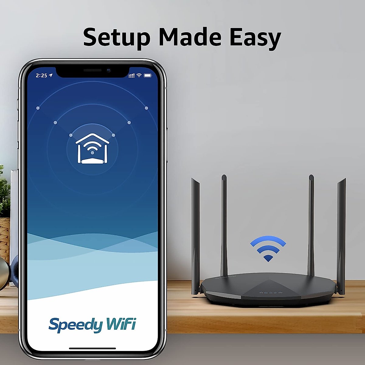 Speedefy High Speed Pro WiFi Router - Dual Band AC2100 Wireless Router for Streaming & Gaming, Up to 35 Devices, 2000 sq.ft Coverage, 4X4 MU-MIMO, USB Port, Parental Control (Model: K8)