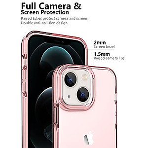 ArtsEvo Designed for iPhone 14 Case and iPhone 13 Case, 6.6ft Drop Protection, Full Body Screen Camera Protective Phone Case,Pink