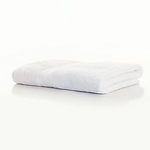 OCM 100% Cotton Oversized Bath Sheet | White | Supersoft 30" x 60" Bathroom Towel | for House, Dorm, Apartment, Spa, Gym and More