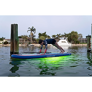 Boardworks Sōlr | Recreational Stand Up Paddleboard | X-Shot Epoxy Hardboard with Paddle | 10' 6",Blue/White/Grey