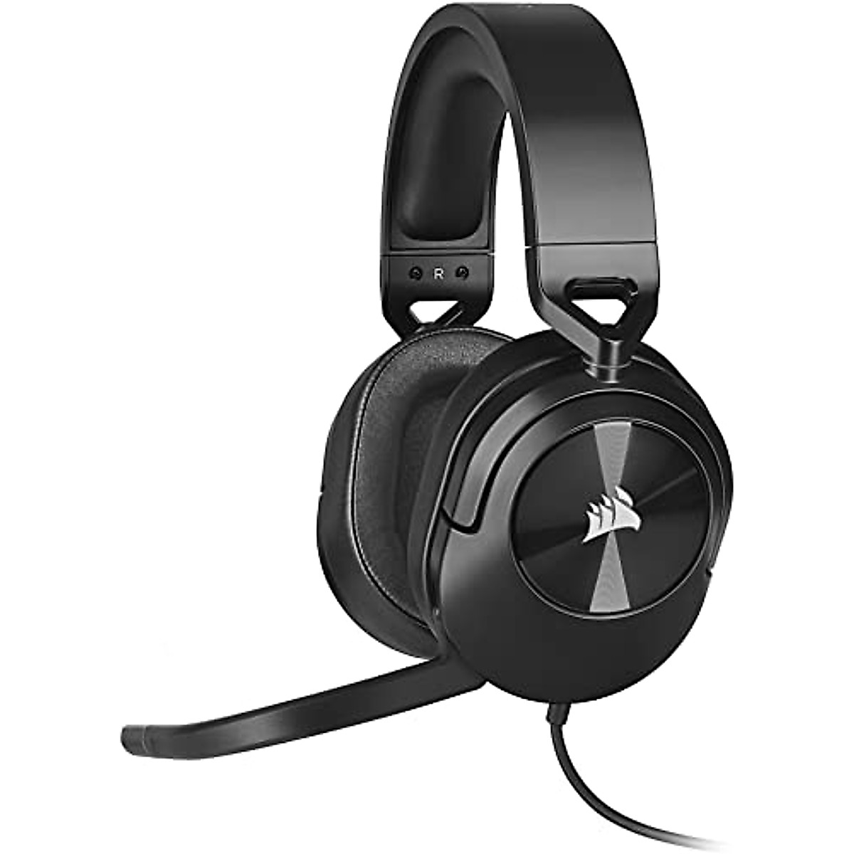 Corsair HS55 Surround Gaming Headset (Leatherette Memory Foam Ear Pads, Dolby Audio 7.1 Surround Sound, Lightweight, Omni-Directional Microphone, Multi-Platform Compatibility) Carbon (Renewed)