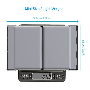 Arteck Folding Bluetooth Keyboard, Portable Mini Foldable Wireless Keyboard for iOS iPad 10.2-inch, Pro, Air, 9.7-inch, Mini, Android, MacOS, Windows Tablets Smartphone Built in Rechargeable Battery