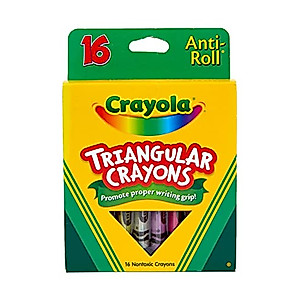 Crayola Triangular Crayons, Toddler Crayons, Coloring Gift for Kids