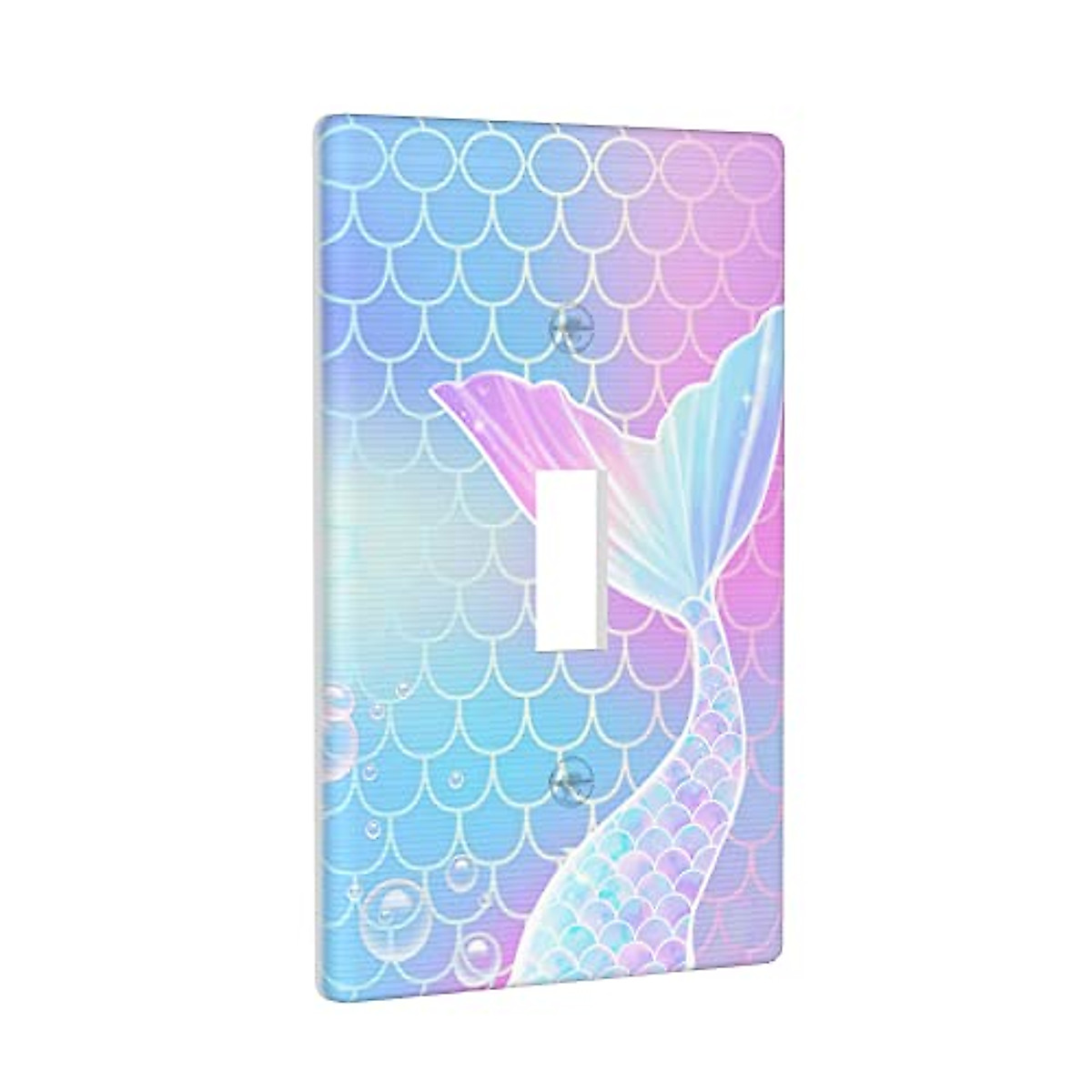 Mermaid Light Switch Cover Cover Electrical Duplex Combination For Kids Girls Bedroom Kitchen Home Bathroom Decor -Single Toggle