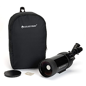 Celestron – MAK 90mm Angled Spotting Scope – Maksutov Spotting Scope – Great for Long Range Viewing – 39x Magnification with 32mm Eyepiece – Multi-coated Optics – Rubber Armored