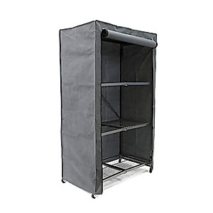 Origami Shelf Cover for Wire Shelves - Large Storage Unit Covers 4-Shelf Rack with Zipper Closure for Easy Access - Compatible with Origami R5 and Other 60" Tall Storage Shelving Units