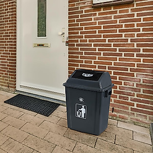 Loiycg 4-Pack 5.5 Gallon Plastic Trash Can with Swing Lid, Kitchen Garbage Can, Gray