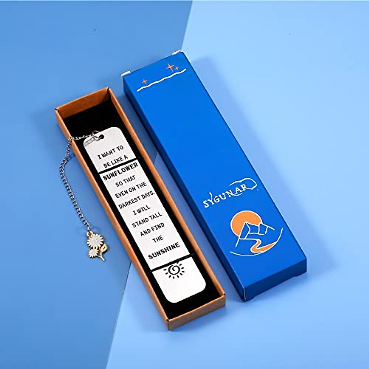 Inspirational Bookmark Spiritual Sunflower Gifts for Women Birthday Chriatmas Stocking Stuffers Graduation Gifts for Teen Girls Boys Daughter Son Best Friends BFF Back to School Coming of Age Gifts