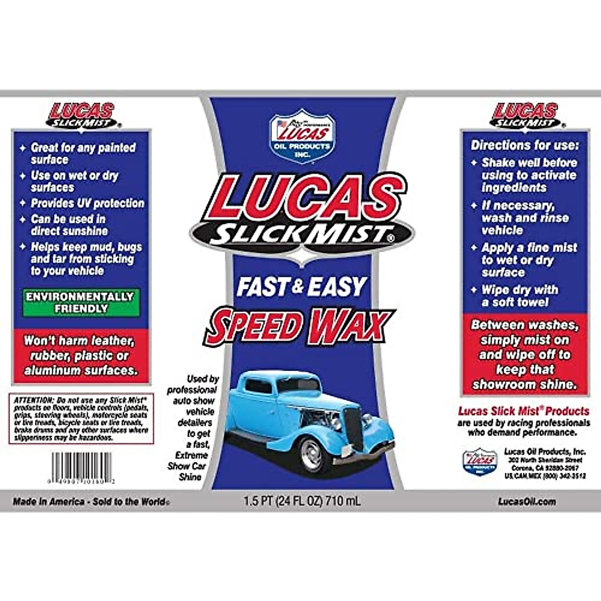 Lucas Oil 10160 Slick Mist Speed Wax - 24 Ounce (Pack of 6)
