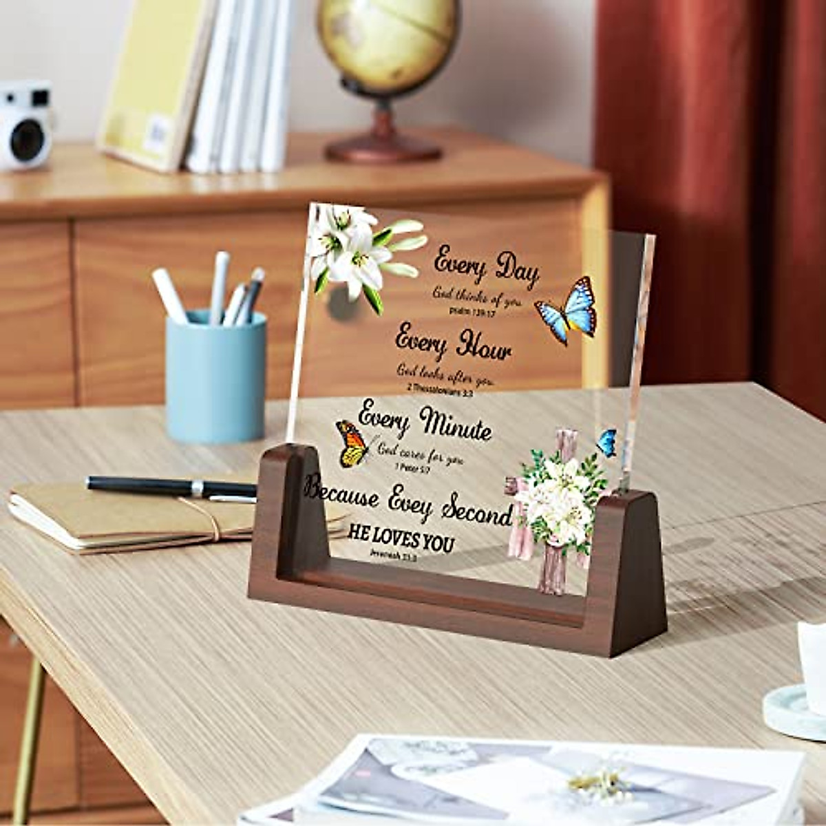 Christian Gifts for Women Faith Inspirational Gifts with Bible Verse Prayers Acrylic Religious Gifts Scripture Gifts for Women Men Mom Friends Birthday