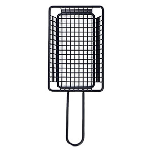 Fryer Basket, Food Grade 304 Stainless Steel Strong Durable Safe Fry Basket, Lightweight Simple Convenient Drainage Thickened Fry Baskets with Handle, for Restaurant(Long)