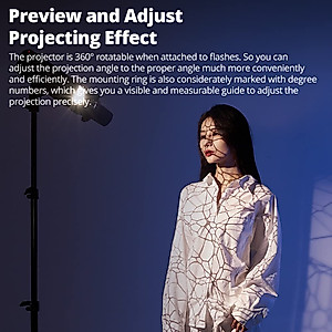 Godox AK-R21 Flash Projector, Flash Split Focalize Conical Snoot Optical Condenser with AK-S Slide Set (60pcs) for Fresnel Head for Godox AD100, AD100Pro, V1 Flash, Godox H200R Ring Flash Head