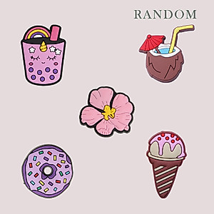 50 PCS Non-Repeat Random Shoe Charms, Shoe Decoration Charms Party Gifts for Boys Girls Kids Women