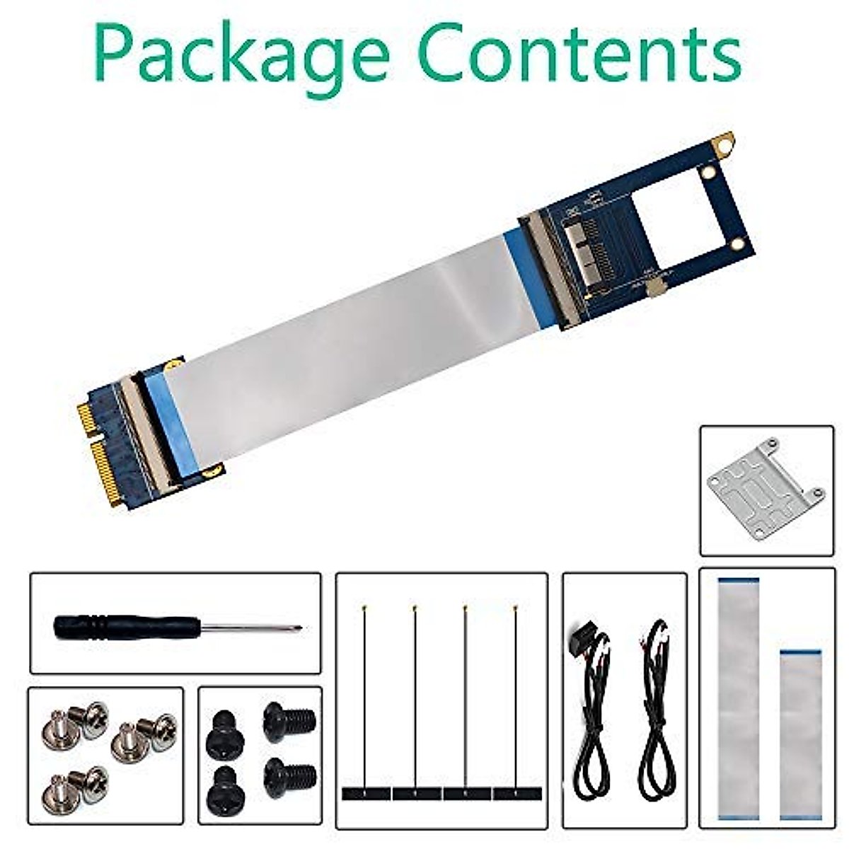 Newest Version Mini CI-E to BCM94360CD Flexible Extender Cable for Mac OS Hackintosh