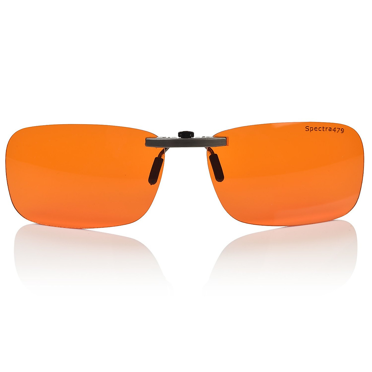 Blue Light Blocking Clip On Glasses - 99.9 Percent Effective Computer Glasses for Men & Women, Durable Lightweight, Reduce Eyestrain, Headaches and Improve Sleep (Nighttime Lens)