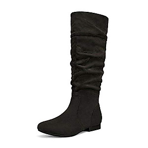 DREAM PAIRS Women's Knee High Pull On Fall Weather Winter Boots,Size 10,Black,BLVD