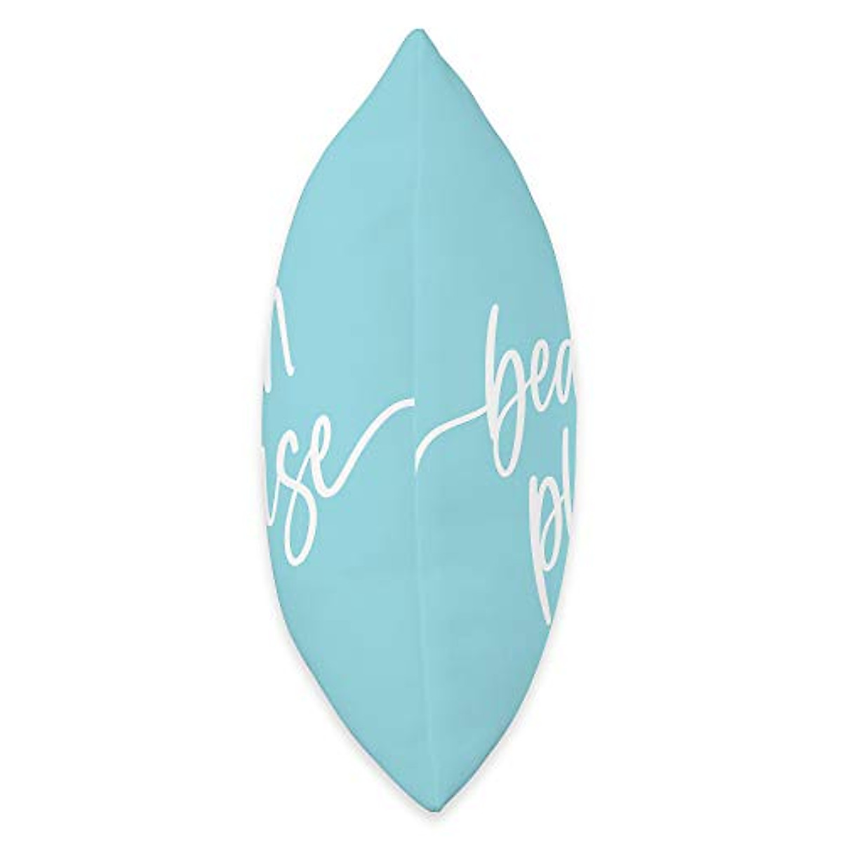 Vine Mercantile Beach Please-Cute Summer Sayings-Light Turquoise Blue Throw Pillow, 18x18, Multicolor