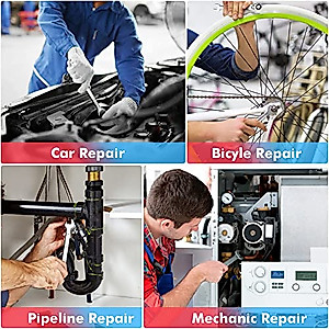 Towallmark 14-Piece Flex-Head Wrench Set, Ratcheting Combination Set, SAE 5/16"-11/16""& Metric 8-16mm, 72-Teeth,Cr-V Steel Ratchet Wrenches Set with Storage Bag for truck/garage projects, etc.