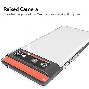 SNOSHO Google Pixel 6 Clear Case,Thin Slim Soft Silicone Flexible TPU Skin Gel Anti-Scratch Shockproof Protective Cases Cover for Pixel 6, Crystal Clear